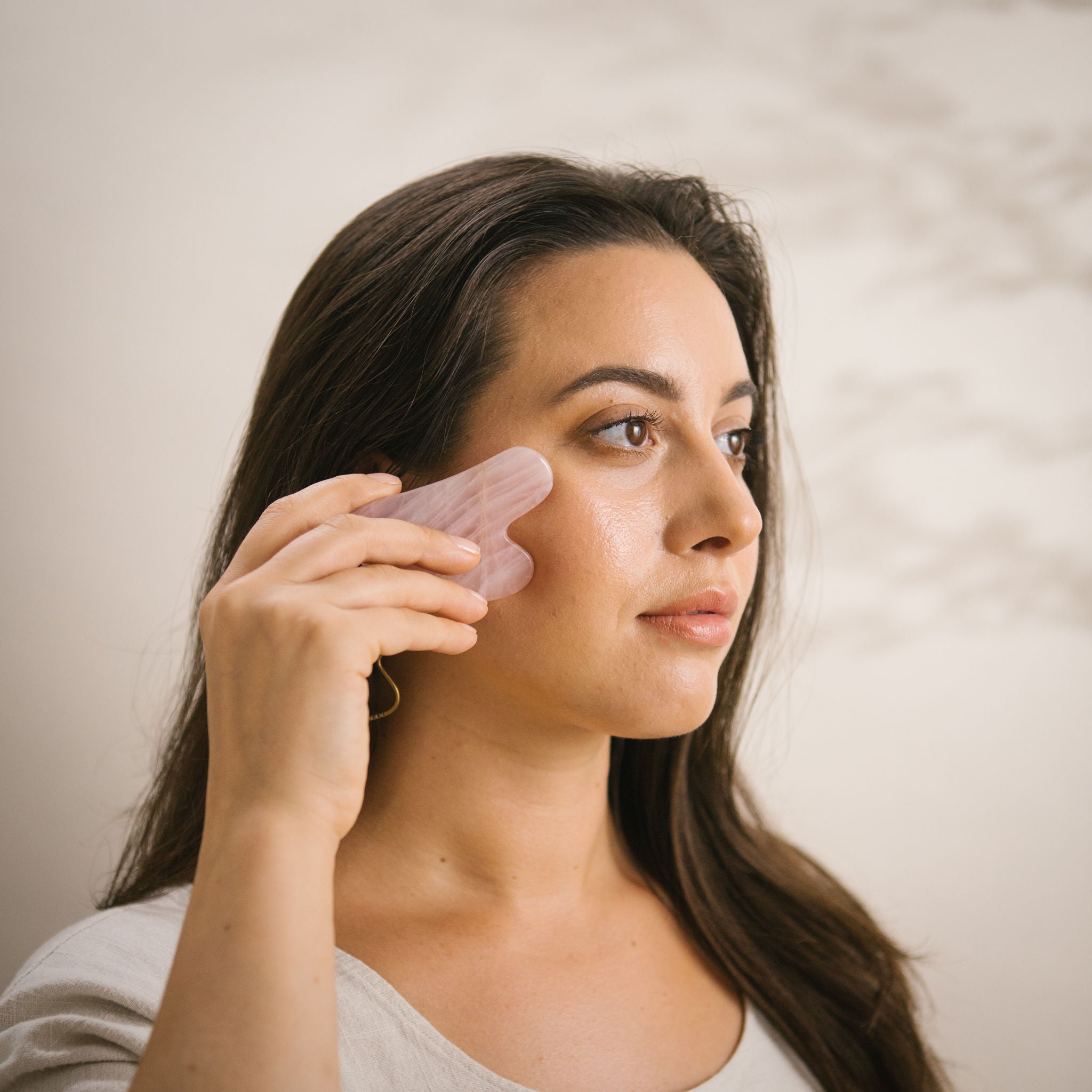 Rose Quartz Gua Sha Facial Tool | for Sculpting – The Sunday Standard